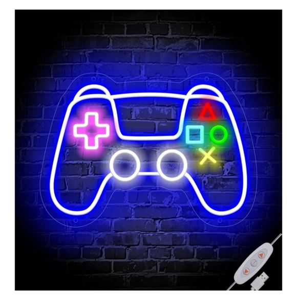 Video Games & Consoles | Neon Game Controller Wall Light Blue | Poshmark
